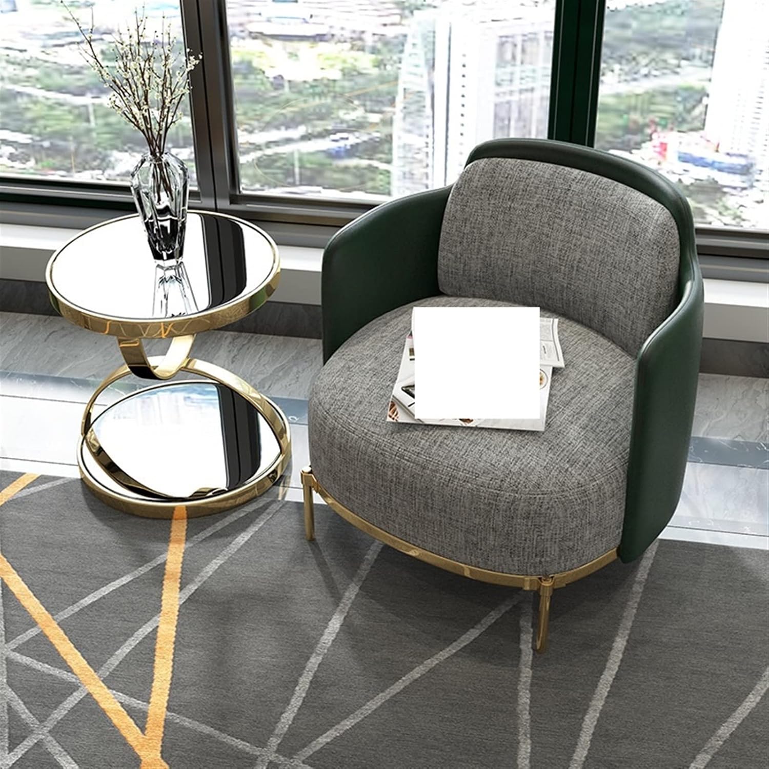SOOVI Table Toughened Glass Corner Table Living Room Sofa Side ...