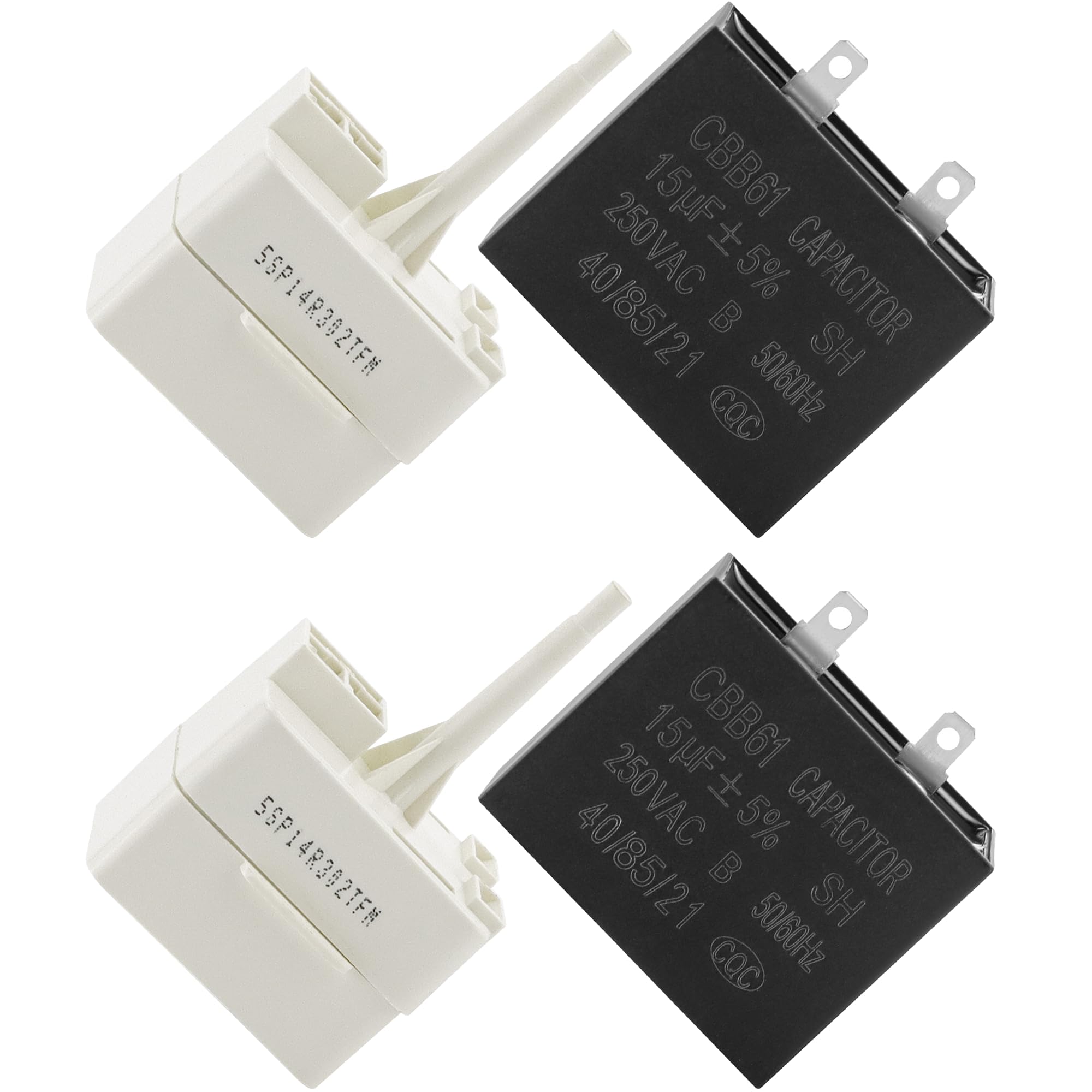 Snapklik.com : Refrigerator Compressor Start Relay And Capacitor ...