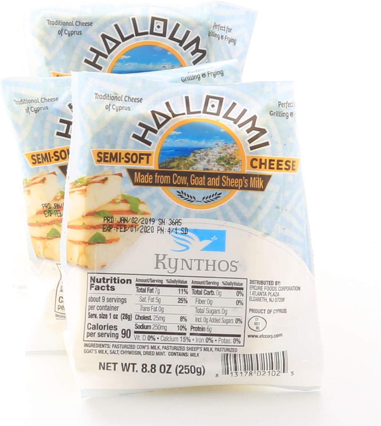Amazon.com: Le Bedouin Halloumi Style Cheese (Grilling Cheese) 3-Pack ...