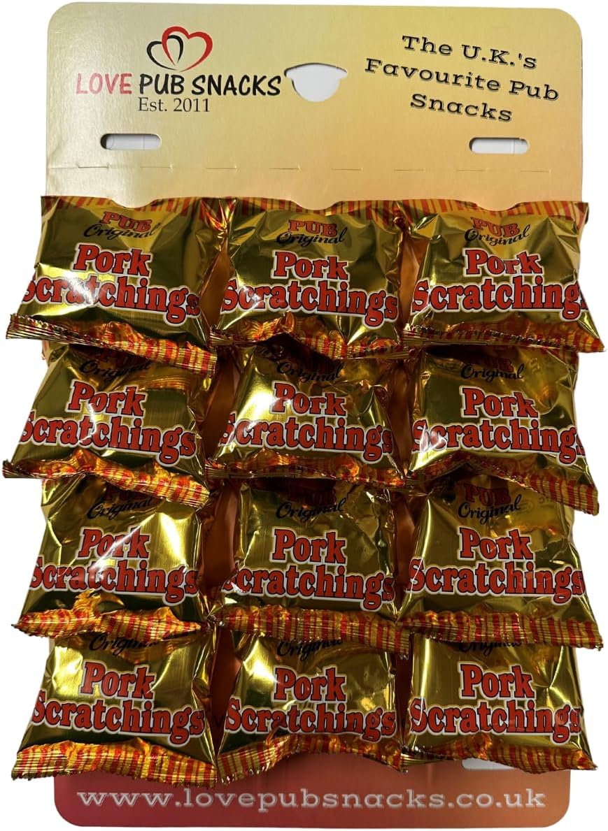 Pub Original Pork Scratchings Pub Card 12x16g : Amazon.co.uk: Grocery