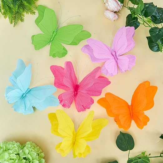Amazon.com: SUNBEAUTY 6Pcs Butterfly Decorations, 3D Paper Butterfly ...