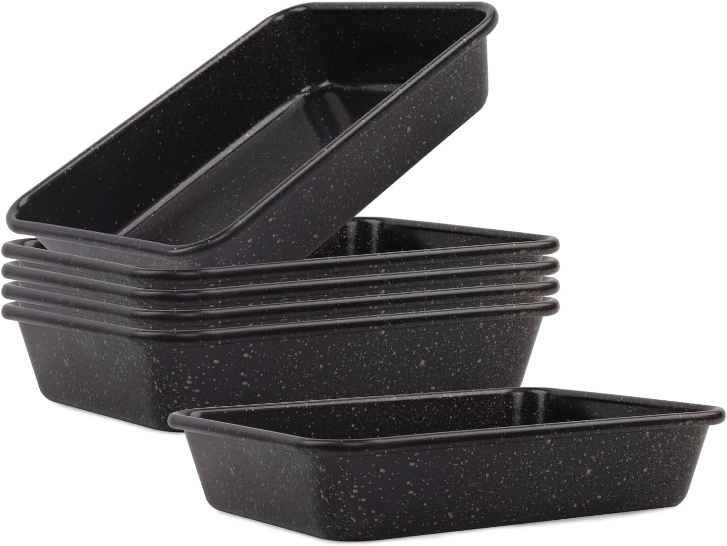 Amazon.com: Nsmykhg 6 Pack Nonstick Steel Loaf Pan, Rectangle Baking ...