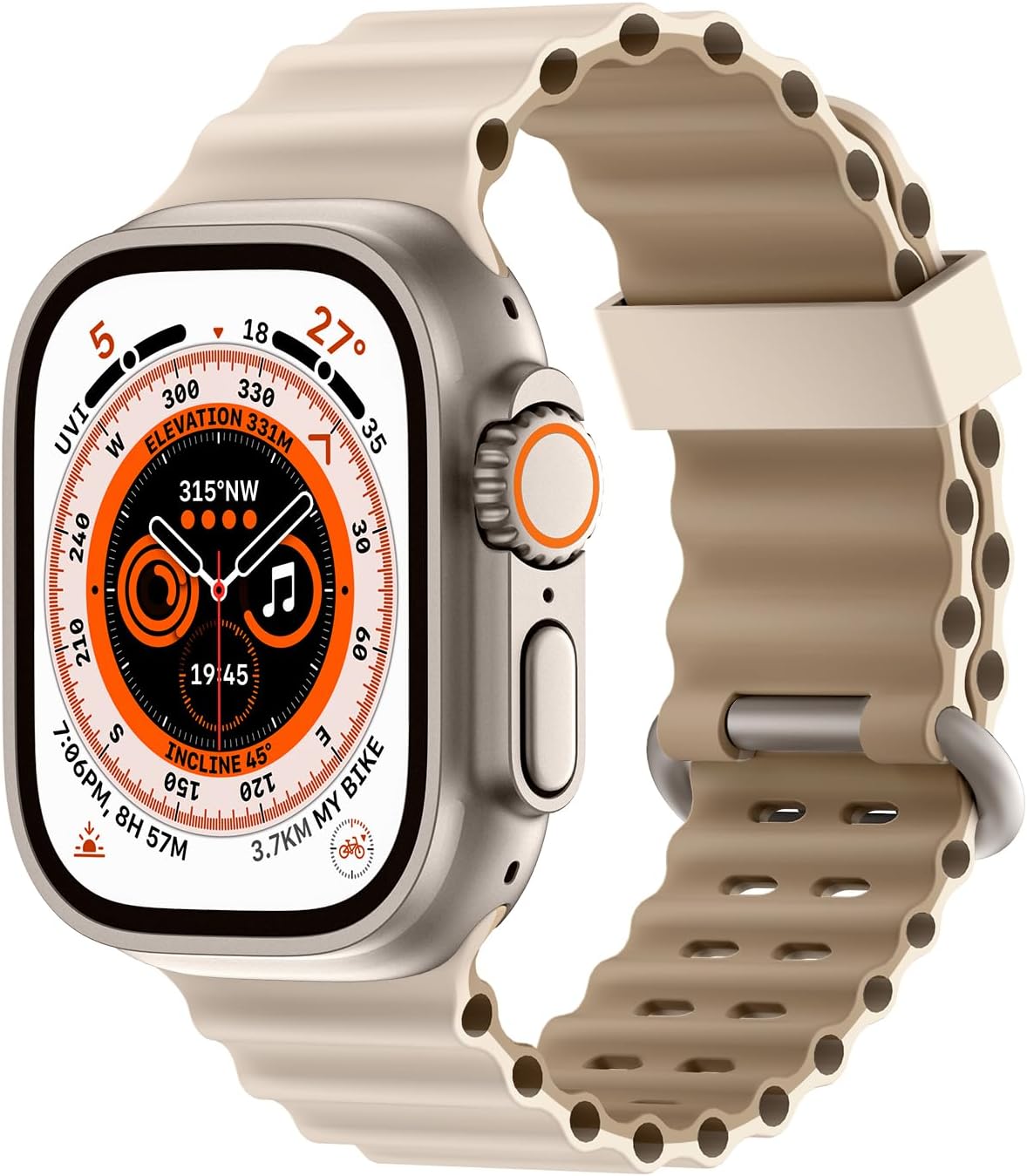 HdanMole Silicone Ocean Strap Compatible with Apple Watch Ultra 2 ...