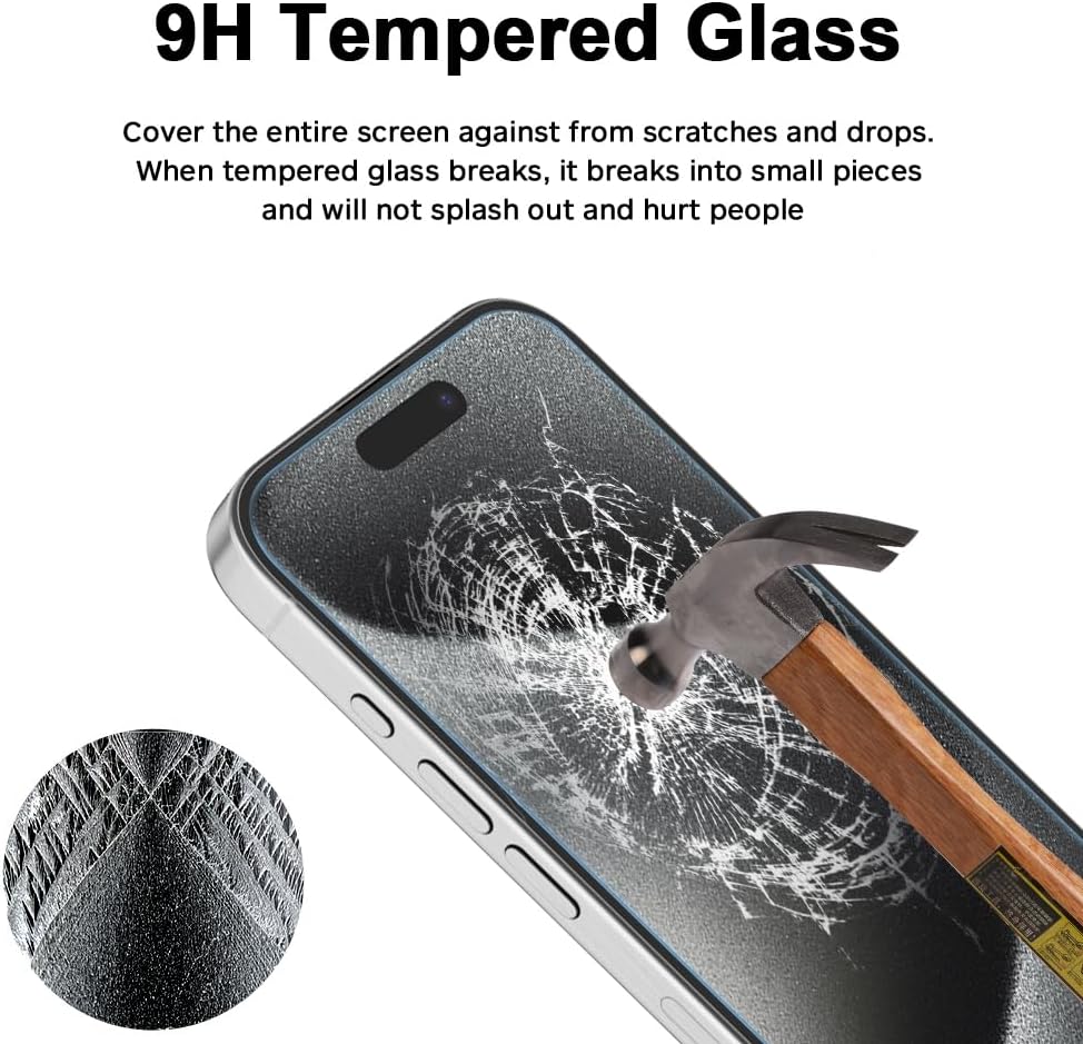 Paquete de 2 protectores de pantalla anti luz azul para iPhone 15iPhone ...