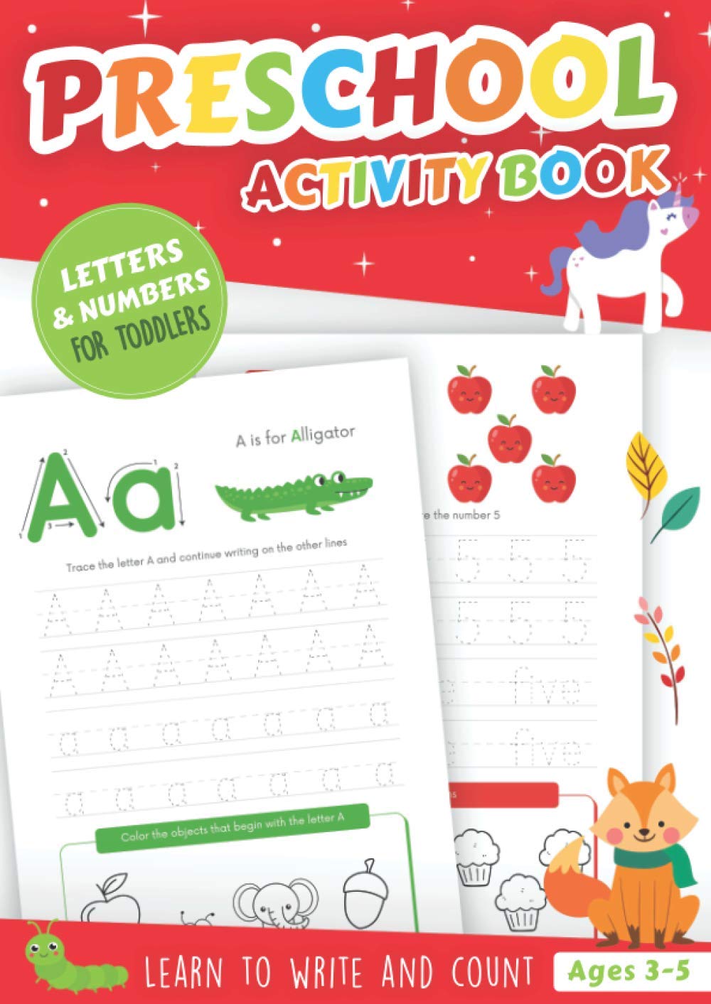Preschool Activity Book: For Kids ages 3-5 | Learn to write and count ...