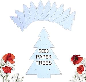 Plantable Seed Paper Trees - Handmade Seeded Paper Shapes for Gift Tags ...