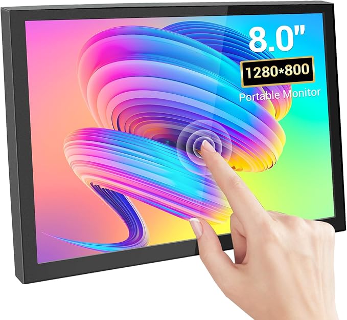 Amazon.com: VIEWMEI Touch Screen Portable Monitor, 8 Inch Mini HDMI ...