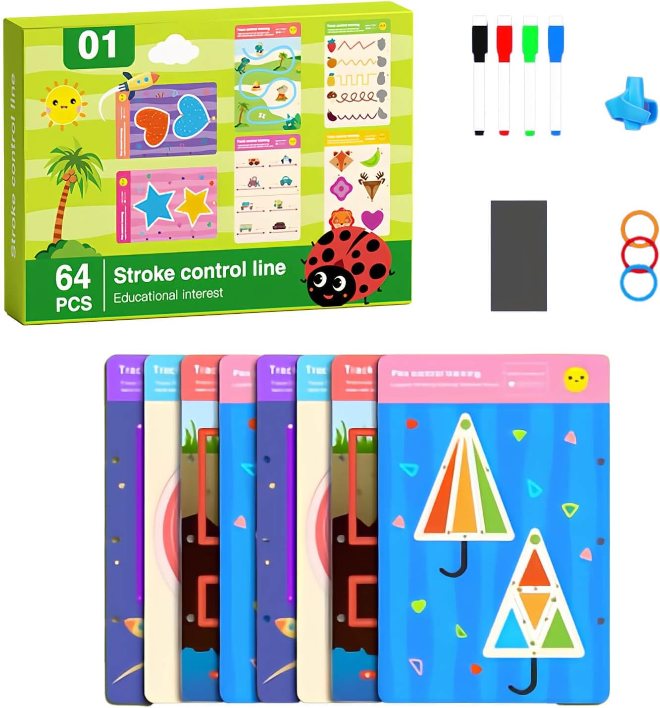 Amazon.com: HouzeFun Handwriting Practice for Kids Age 3+, Dry Erase ...