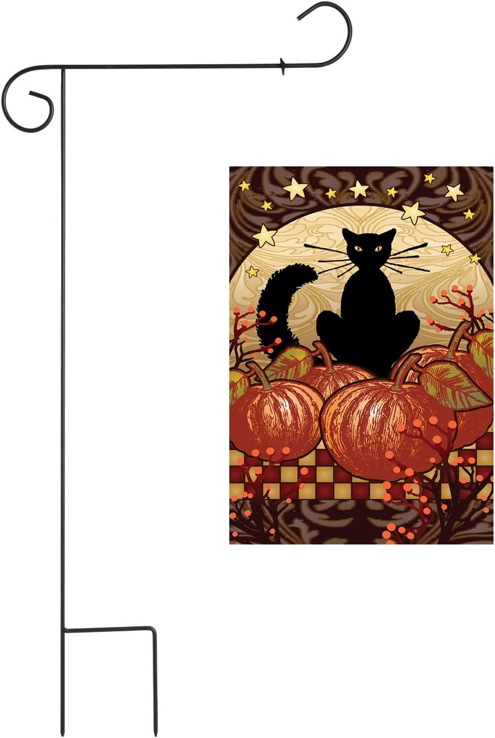 Amazon.com: Toland Garden Flags Value Bundle – Moonlight Cat Flag and ...