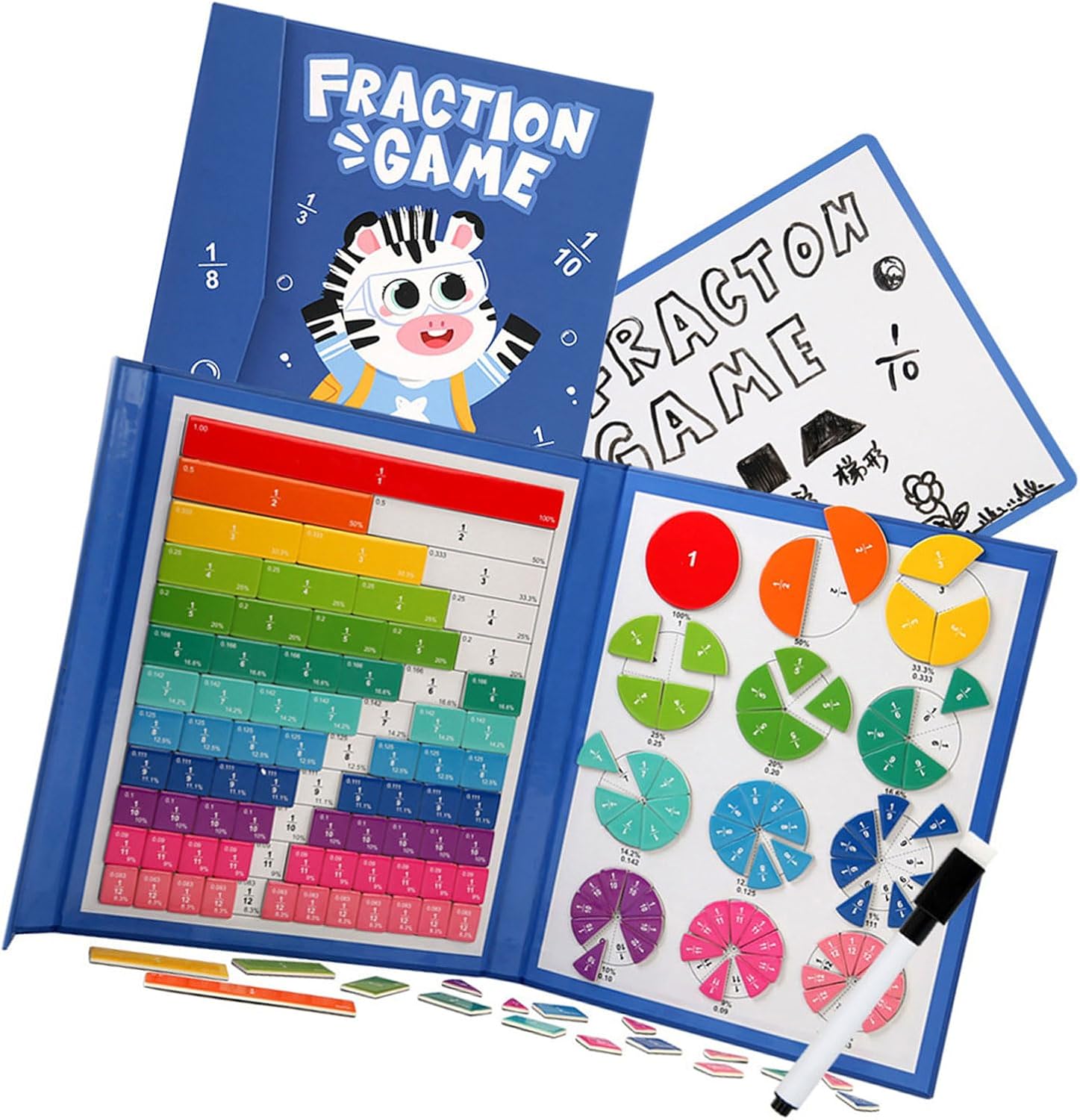 Fraction Tiles & Fraction Circles Learning Puzzle Game Set for ...