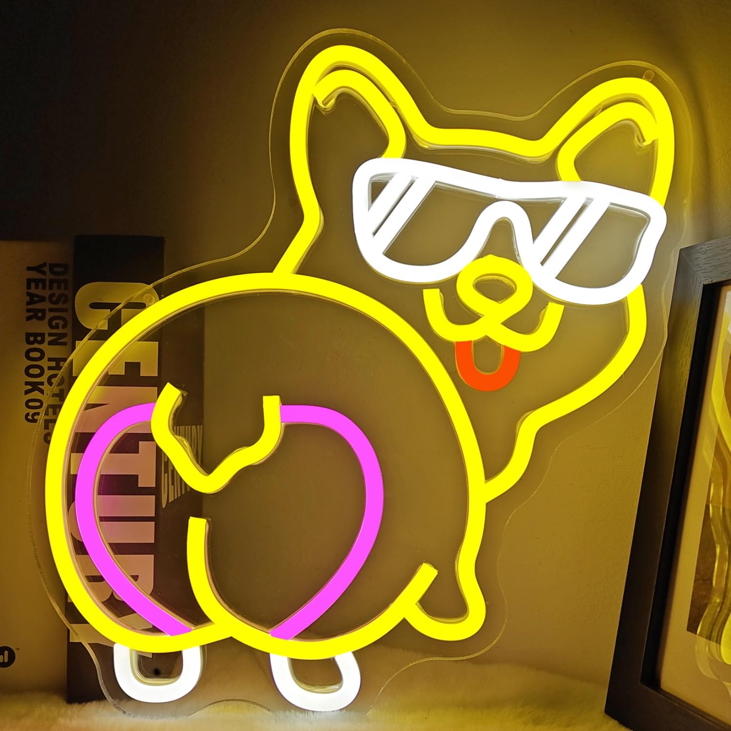 Amazon.com: Corgi Neon Sign Corgi Decor Dog Neon Sign for Wall Decor ...