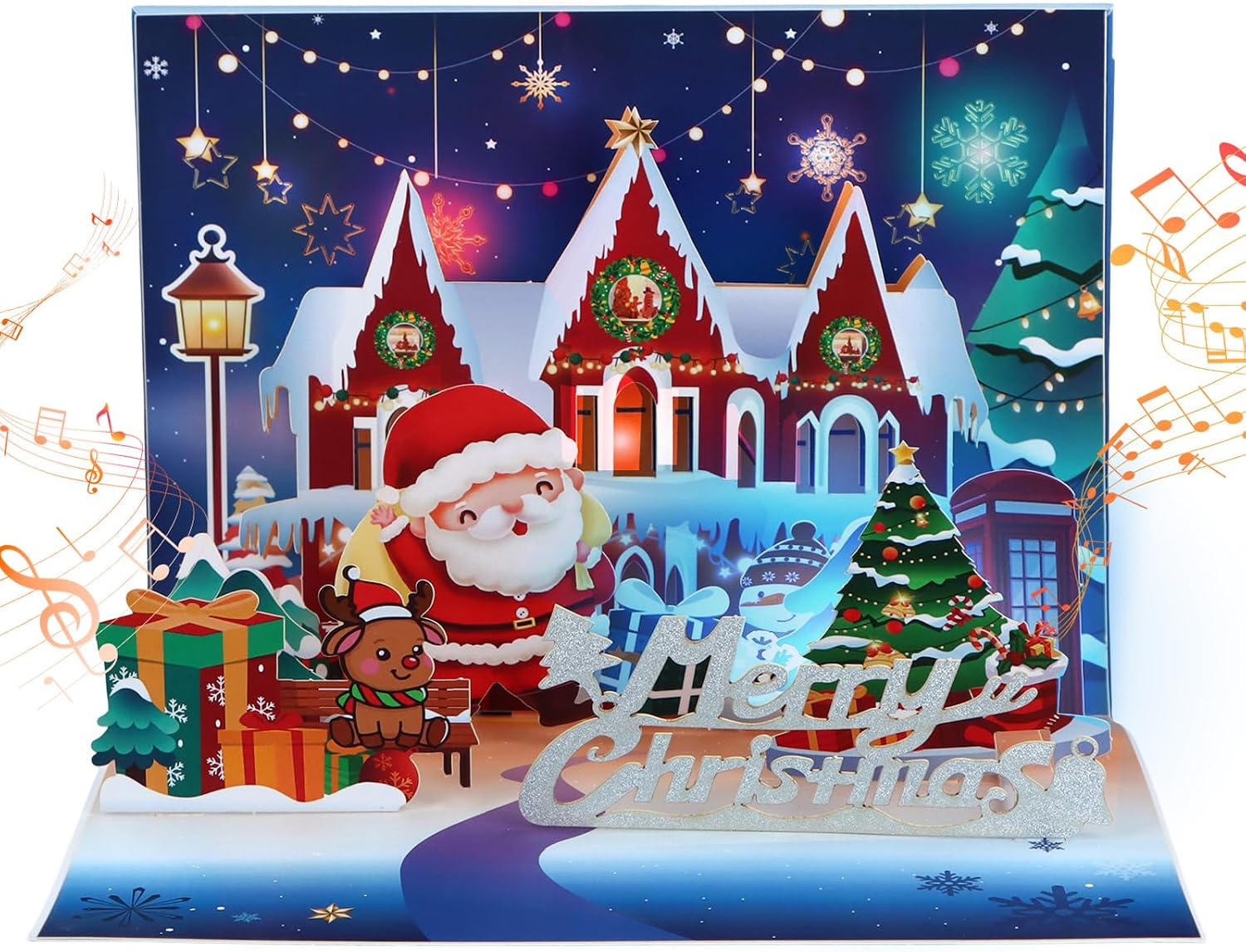 Amazon.com: DISJOURNEY Pop Up Christmas Card - 3D Christmas Card with ...