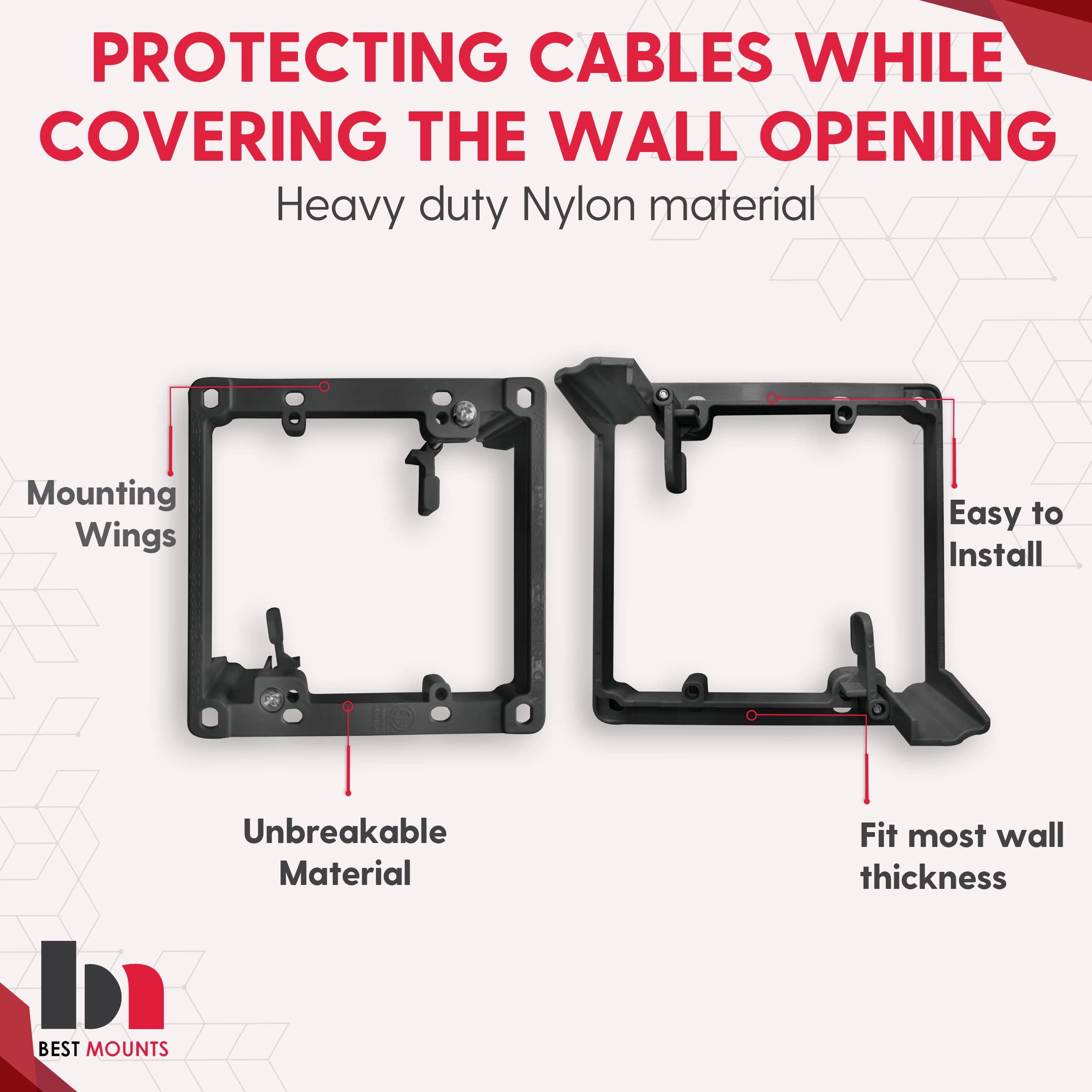 Snapklik.com : Best Mount 6 Pack Low Voltage Mounting Bracket 2 Gang ...