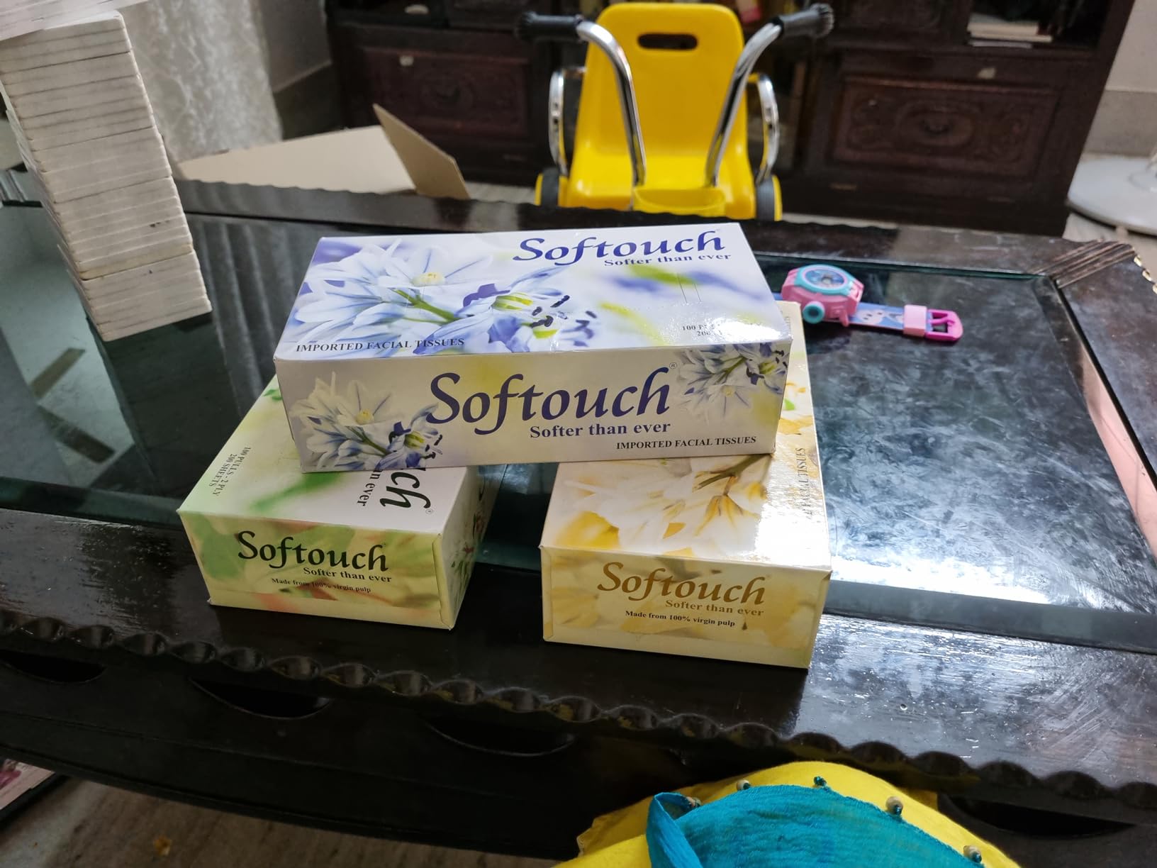 Softouch Face Tissue Paper Box 100 pull 200 Sheet- Set of 2 : Amazon.in ...