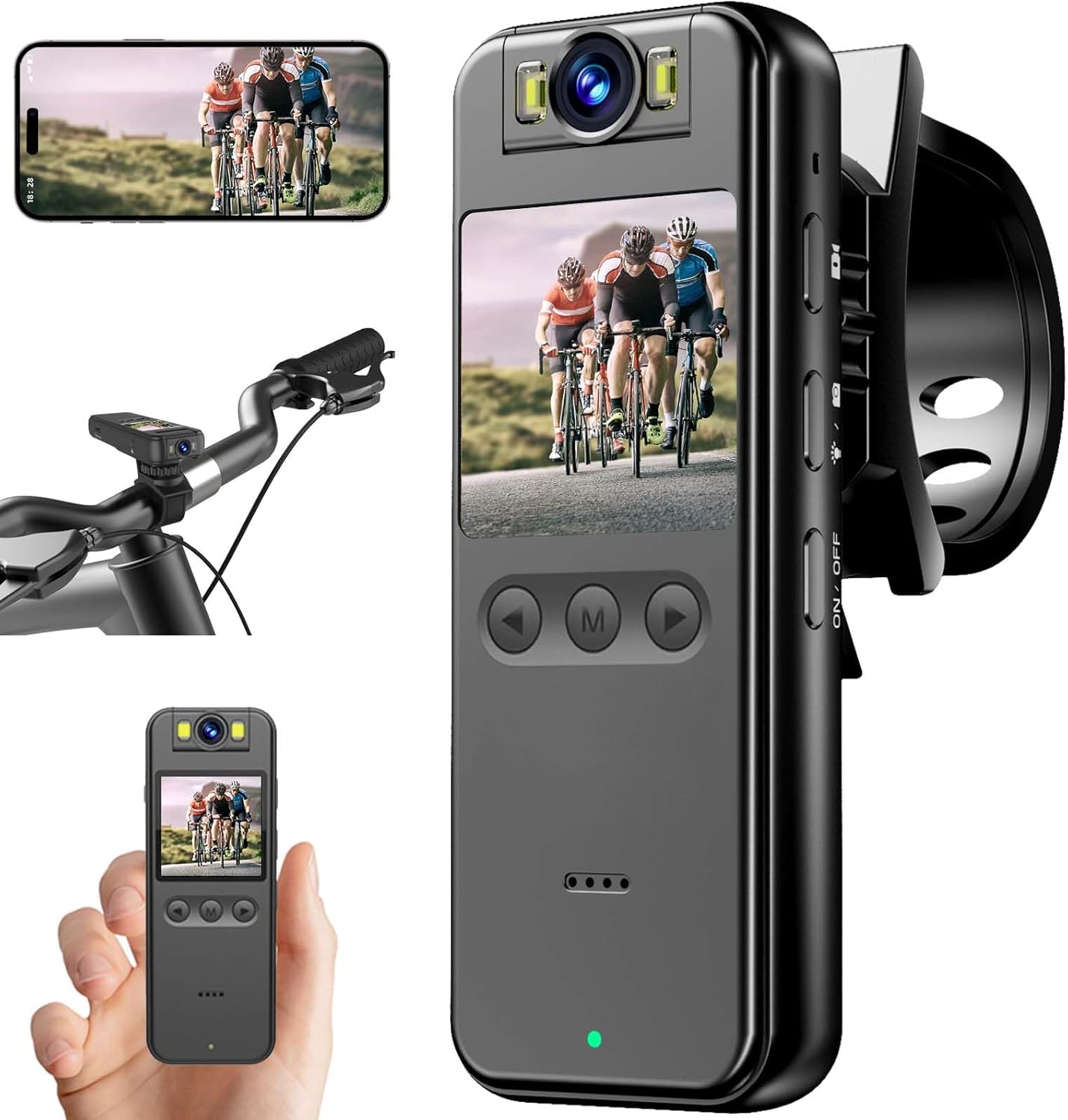 Amazon.com : HONGHOO 2K Ultra HD Bike Camera.128GB Motorcycle Camera 1. ...