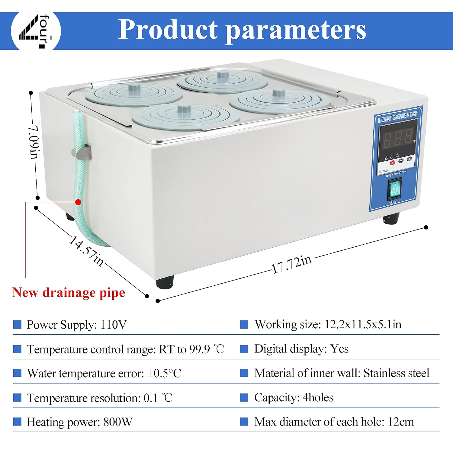Lab Water Baths Hhs-4s Digital Laboratory Water Bath, Therostatic Water ...