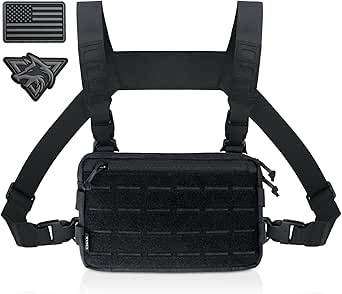 WYNEX Tactical Chest Rig Pack for Men, Running Chest Bag with Front ...