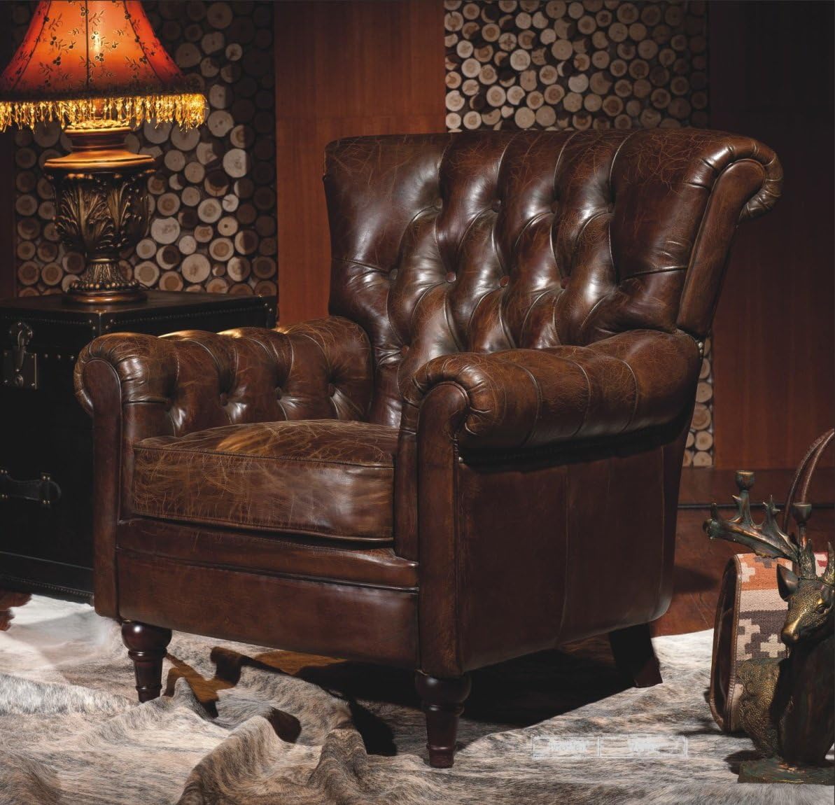 Ledersessel Braun Vintage