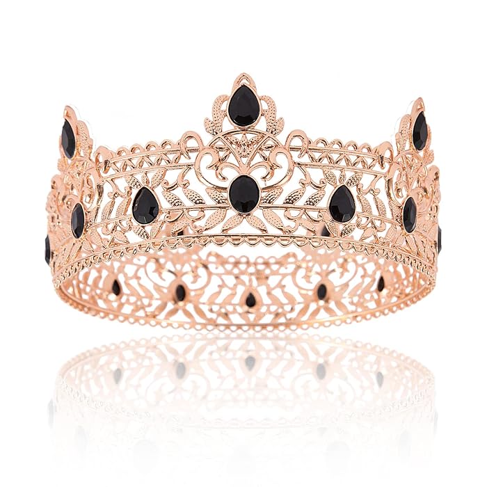 Buy Gold King Crowns for Men, Royal Prince Birthday Crown for Men Boys ...