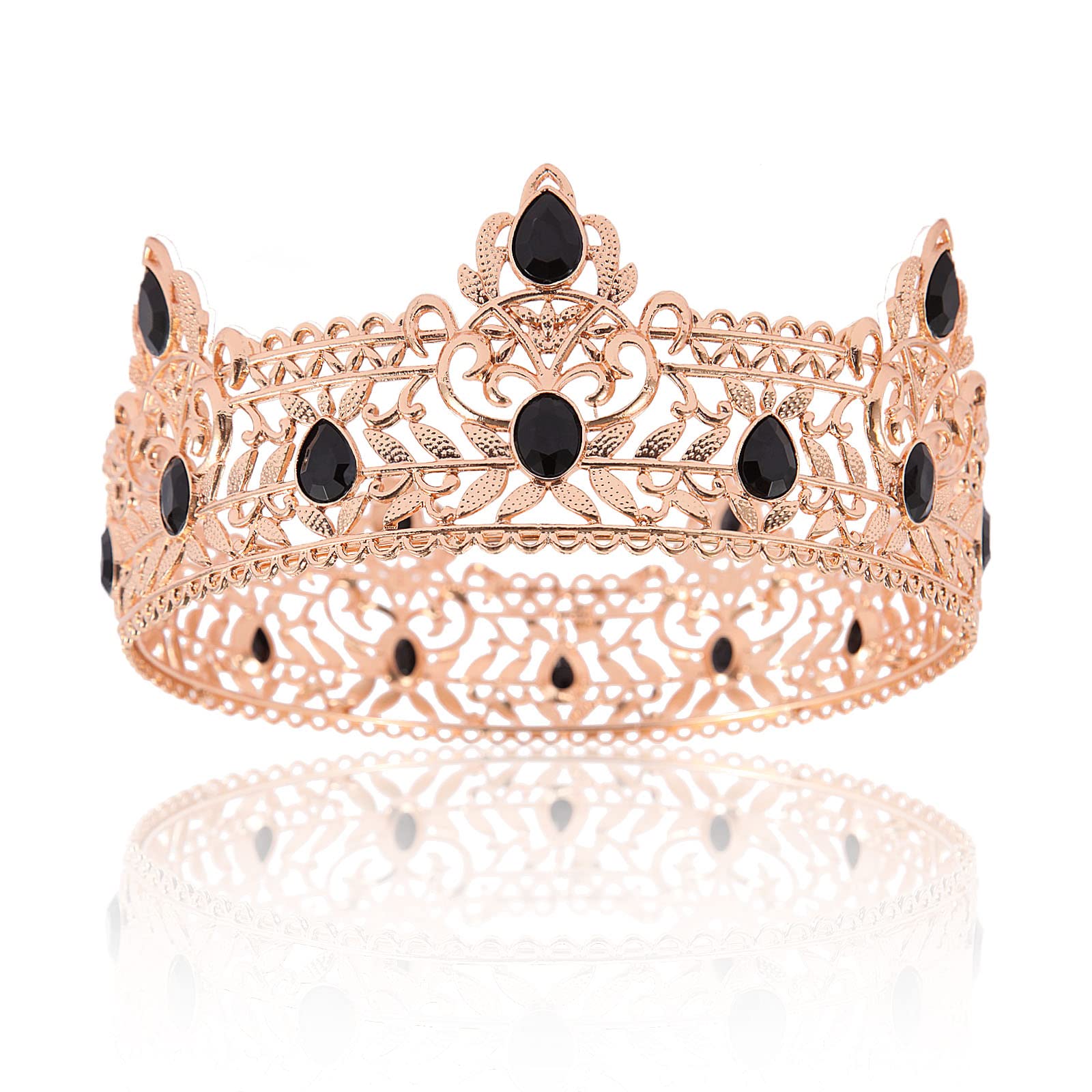 Buy Gold King Crowns for Men, Royal Prince Birthday Crown for Men Boys ...