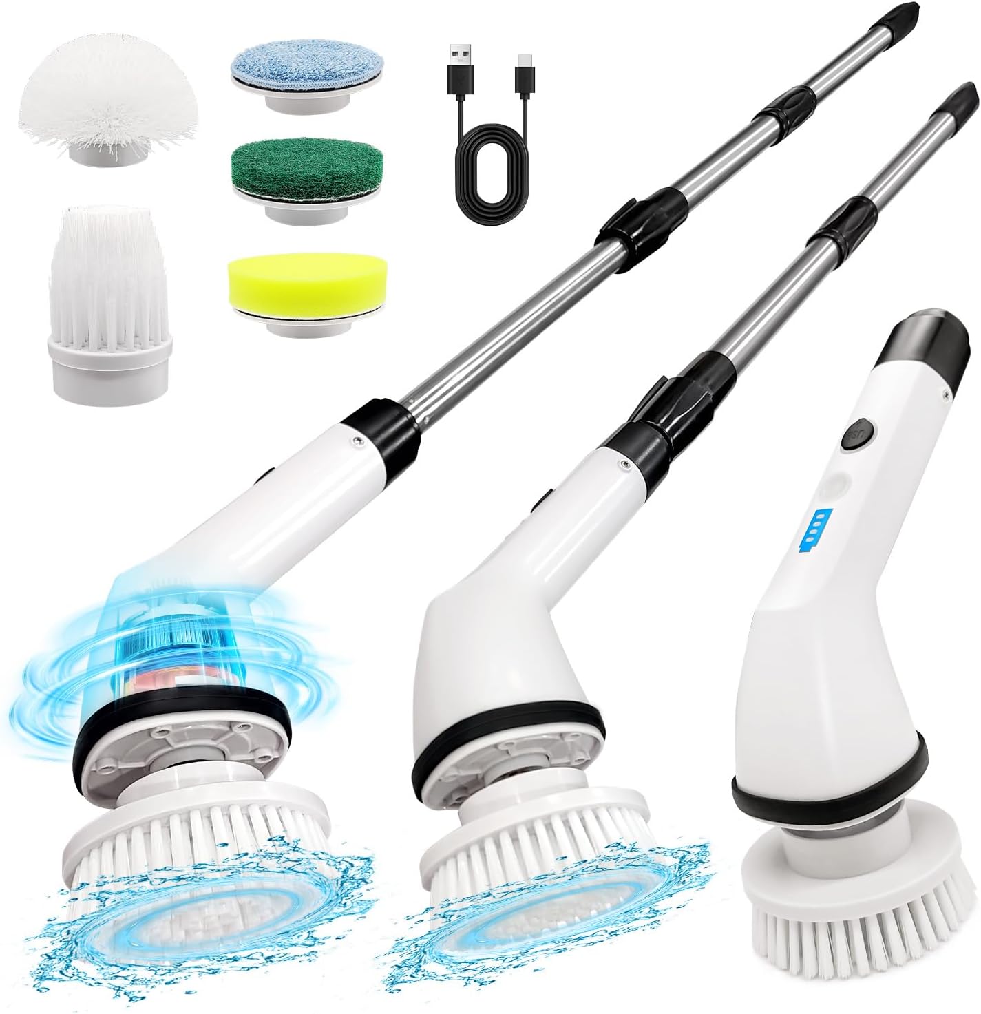 Amazon.com: Electric Spin Scrubber, Cordless Rotary Scrubber with 6 ...