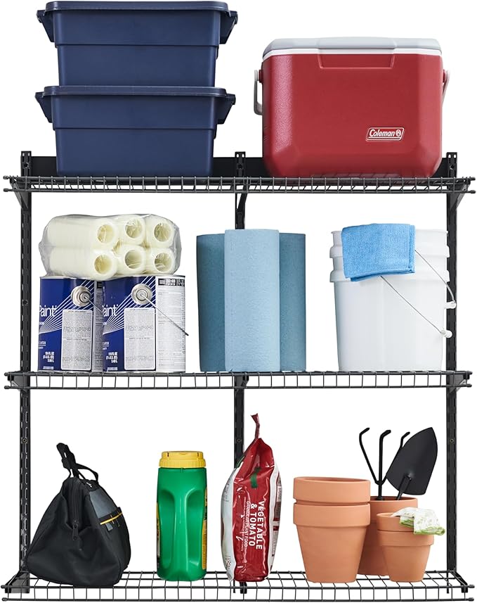 Amazon.com: Rubbermaid Fasttrack Rail Storage 36"x12" 3-Shelf Kit, 350 ...
