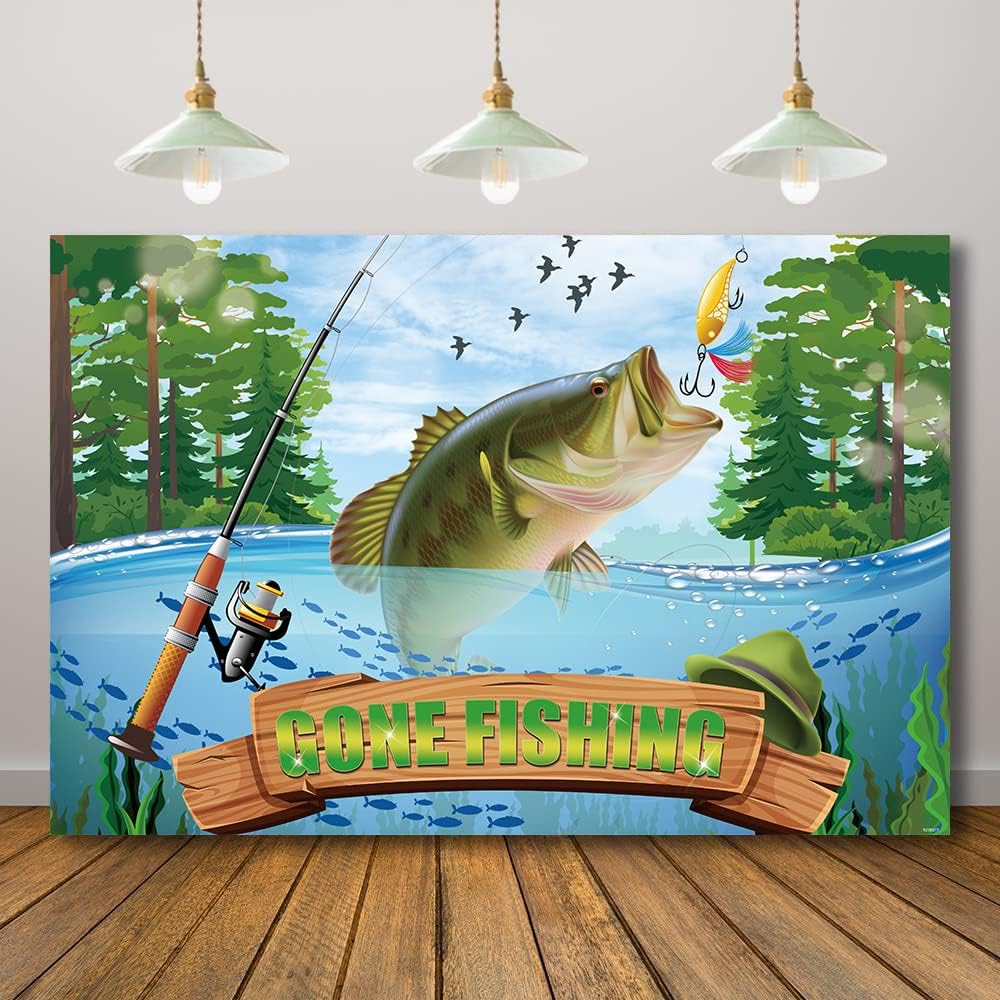 Amazon.com : AOFOTO 9x6ft Sea Landscape Backdrop Fishing Boat Fishing ...