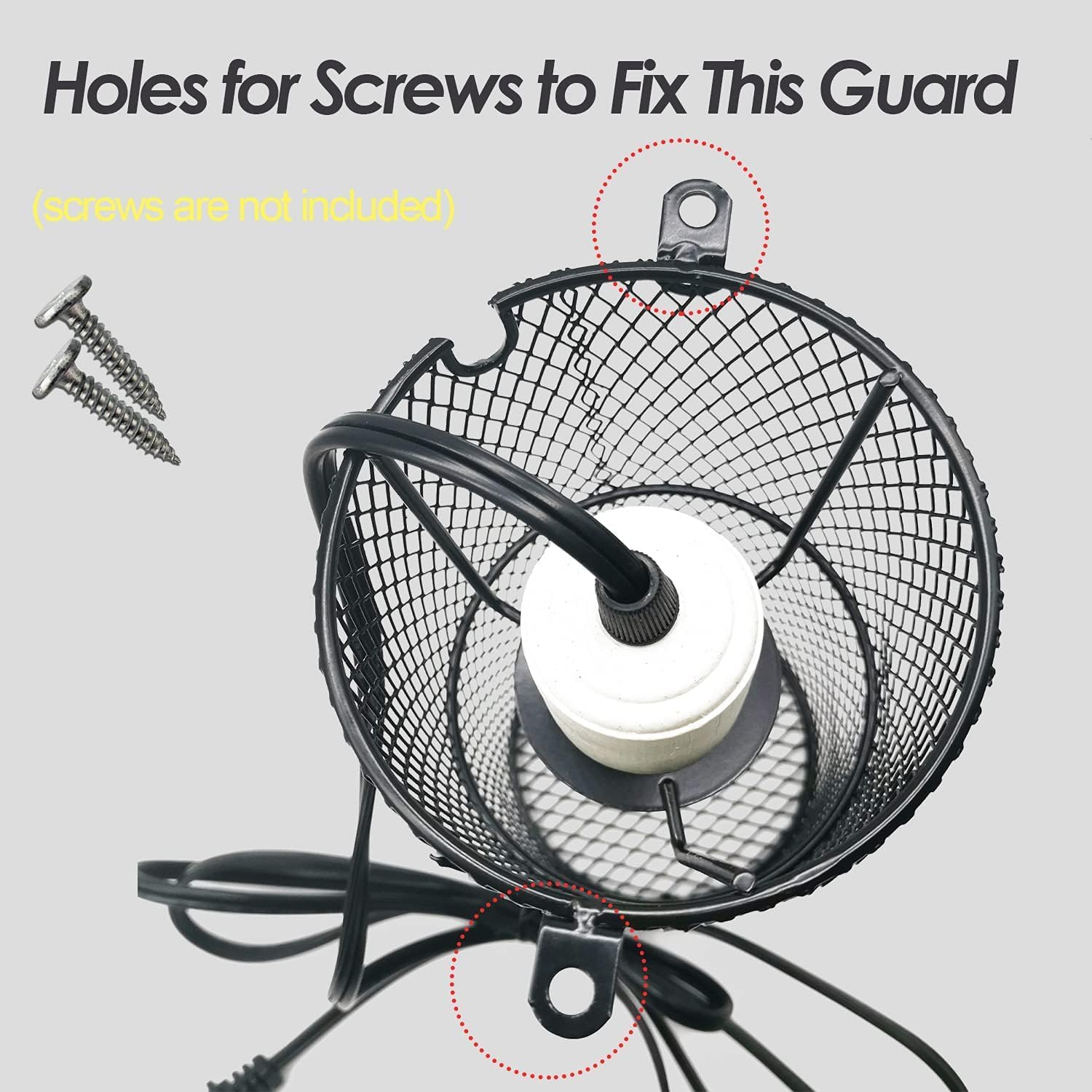 Snapklik.com : Reptile Heat Lamp Guard Ceramic Heat Emitter Basking ...