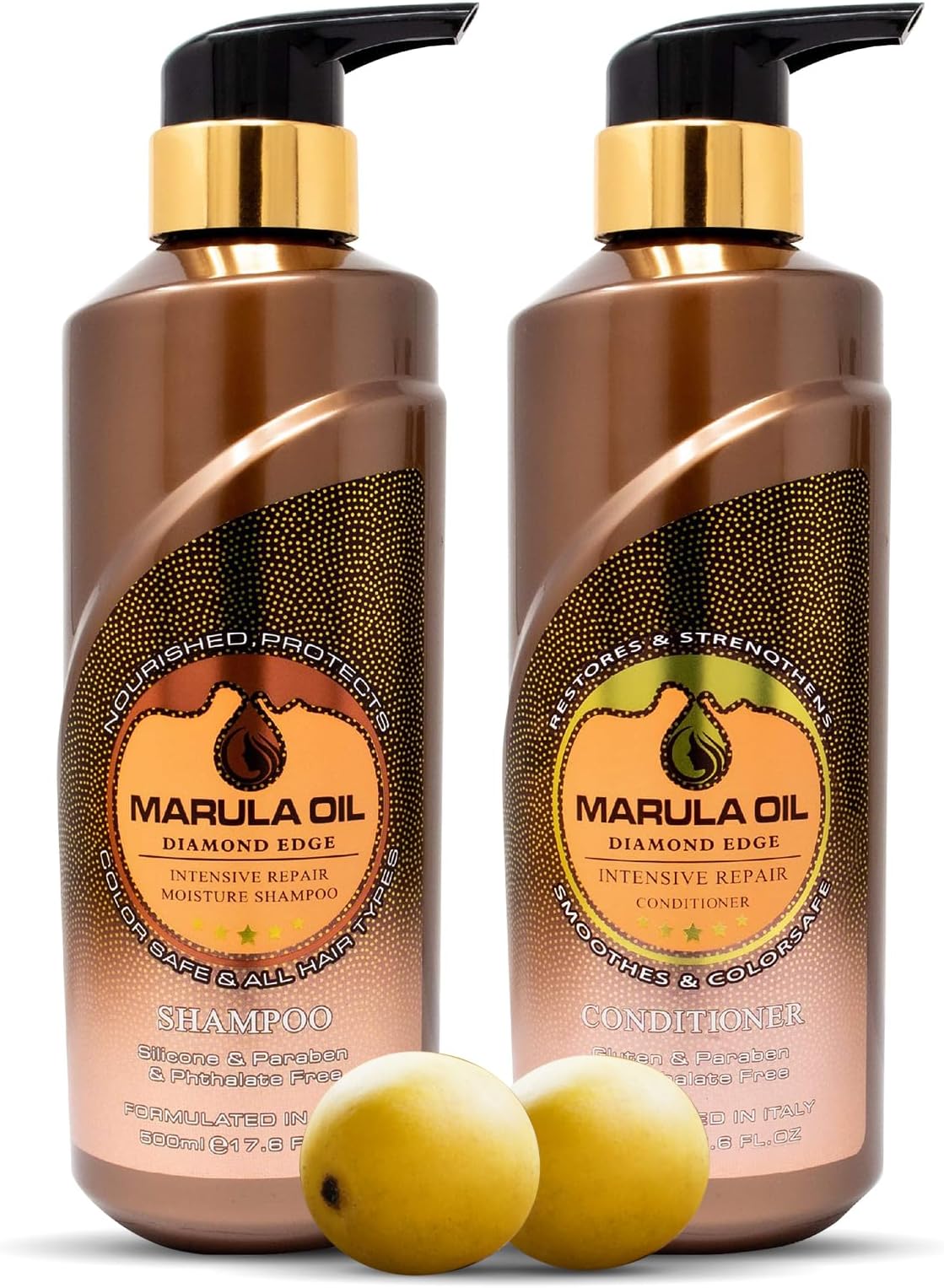 Amazon.com : Marula Oil Shampoo and Conditioner Sets,Color Safe Ultra ...