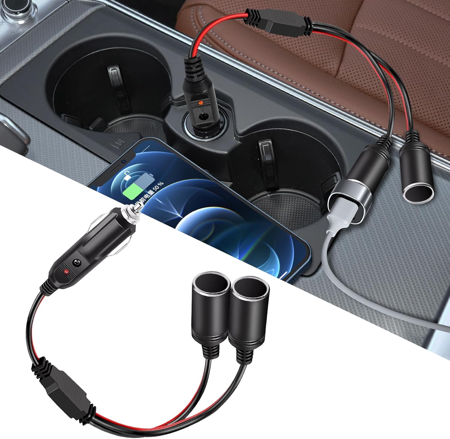 Amazon.com: Middrivr Car Cigarette Lighter Splitter Adapter, Dual Car ...