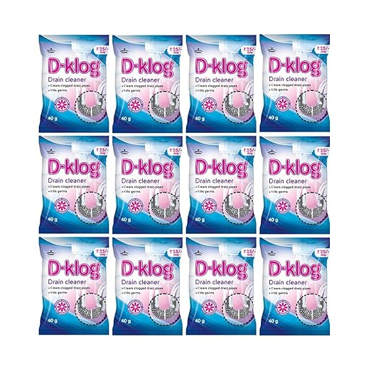 Pidilite D-Klog Drain Cleaner Powder, Removes Block In Drain, Washbasin ...