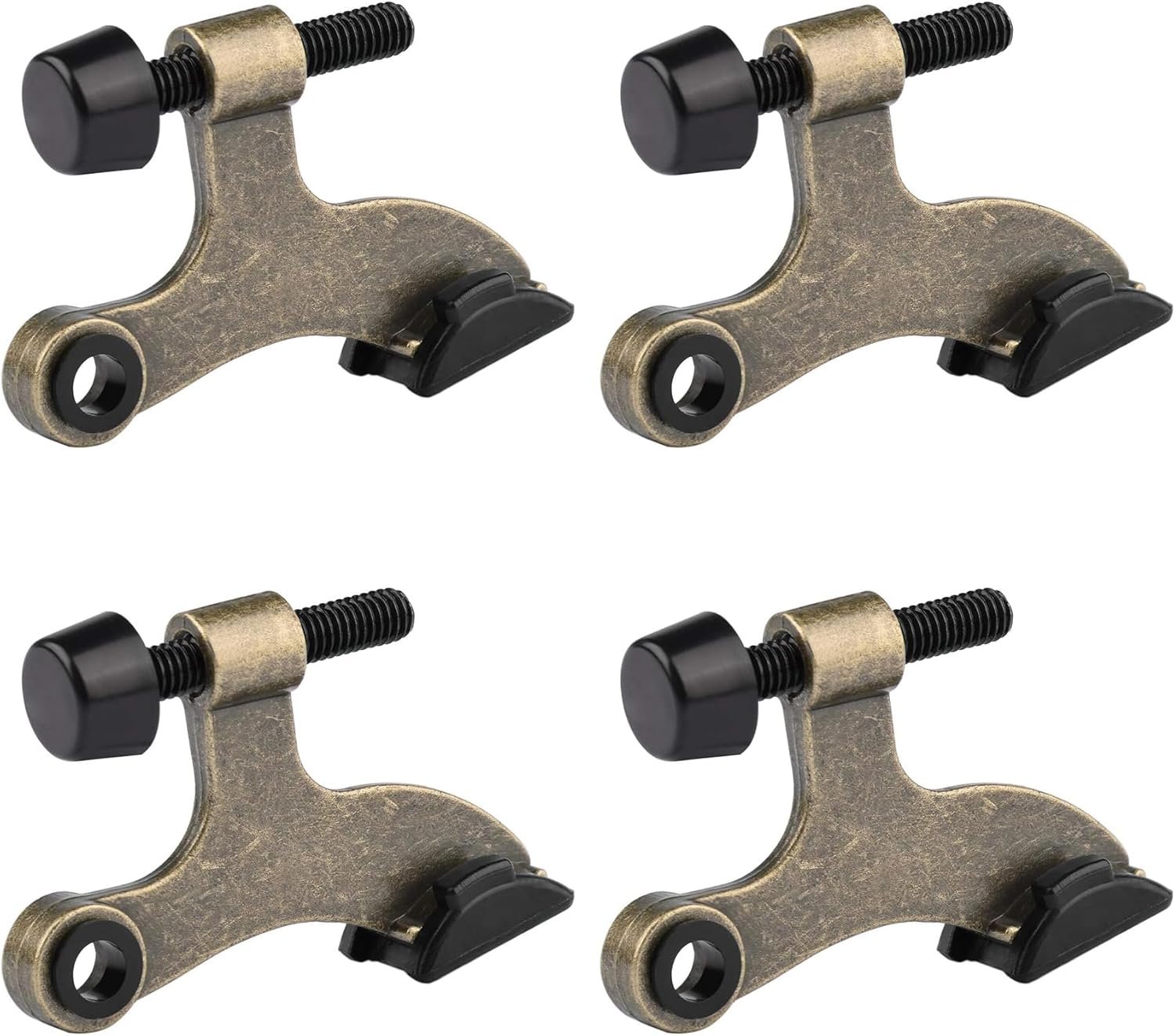 Amazon.com: HOMOTEK 4 Pack Hinge Pin Antique Brass Door Stopper ...