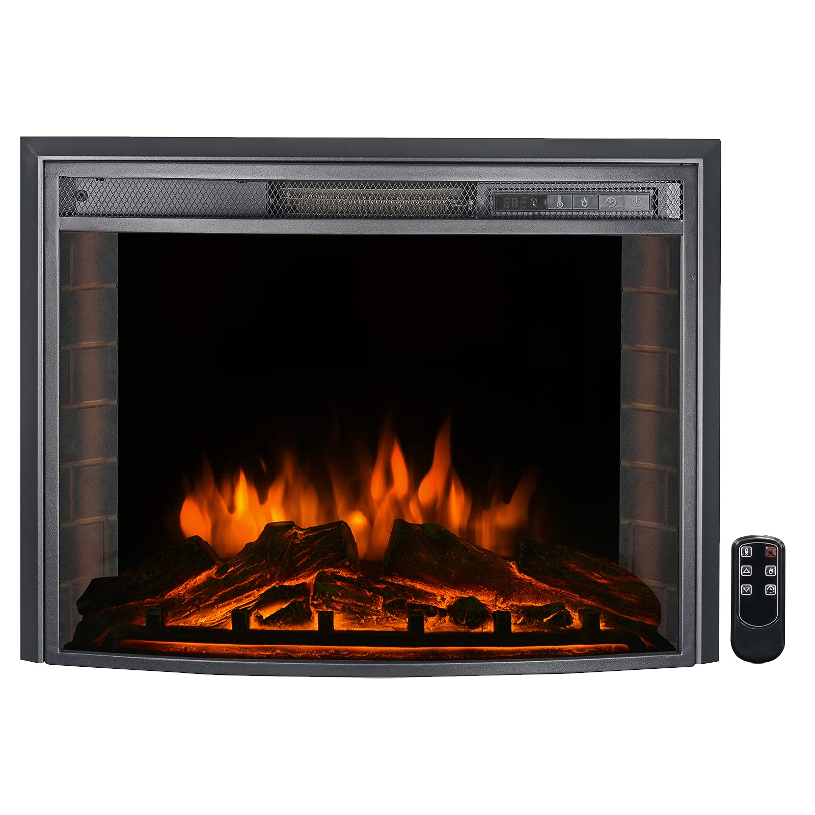 26 inch 750W/1500W Arc Electric Fireplace Inserts with Remote Control ...