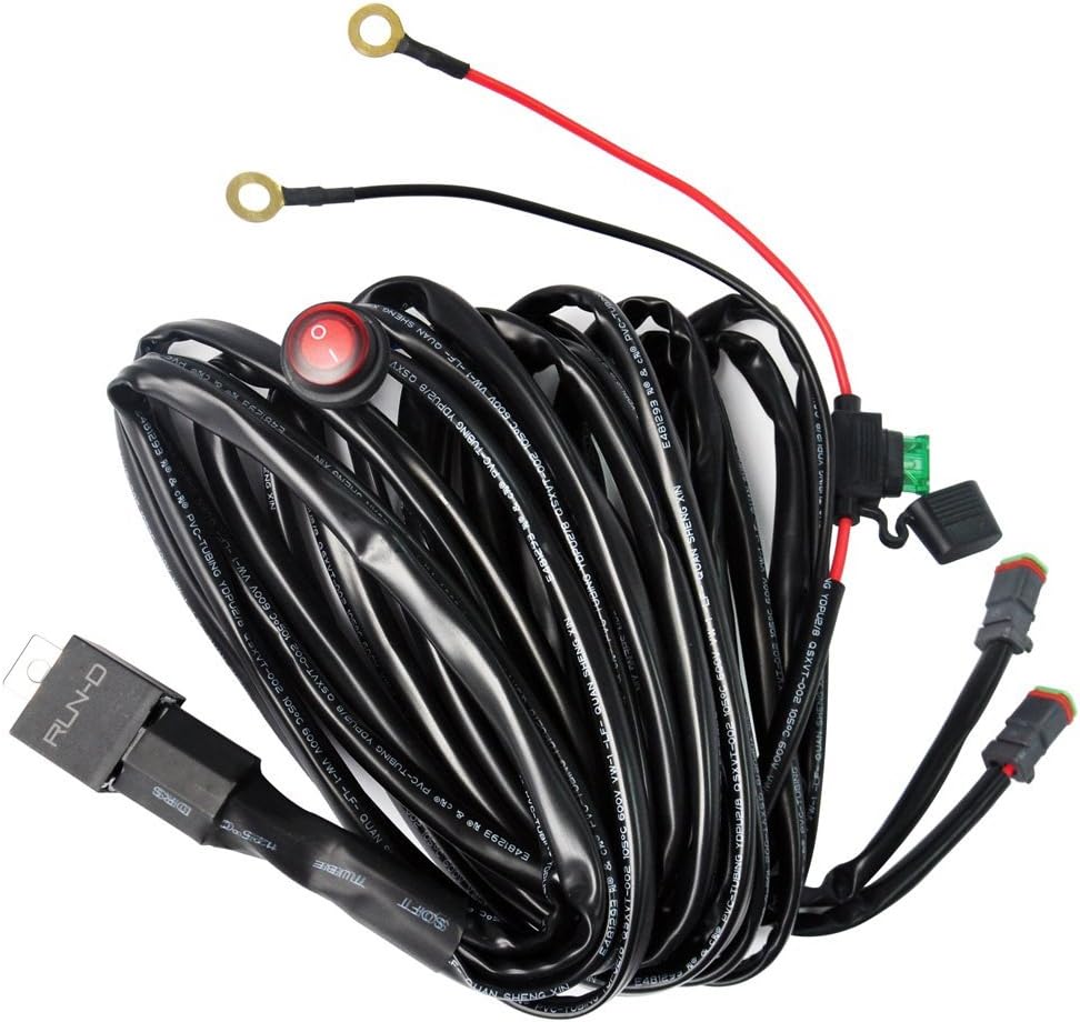 Amazon.com: RUN-D Universal LED Light Wiring Harness Kit, Dual Output ...