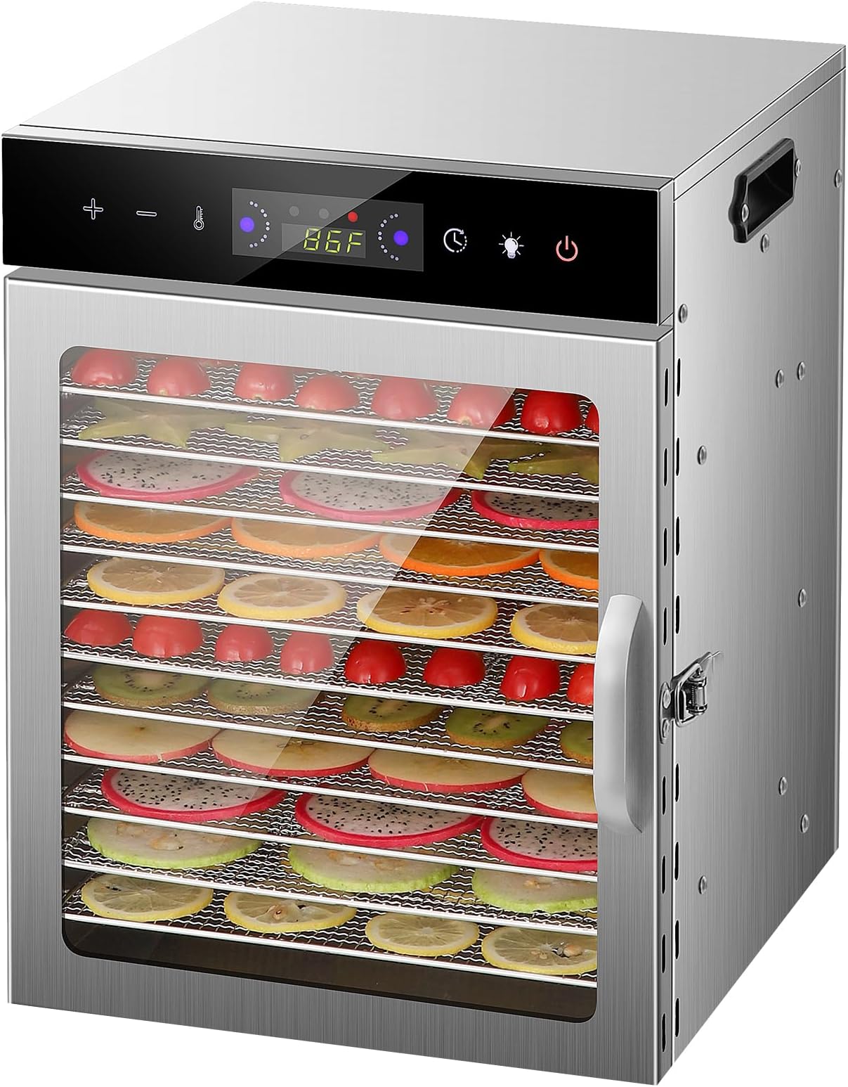 Amazon.com: VEVOR Food Dehydrator Machine, 10 Stainless Steel Trays ...
