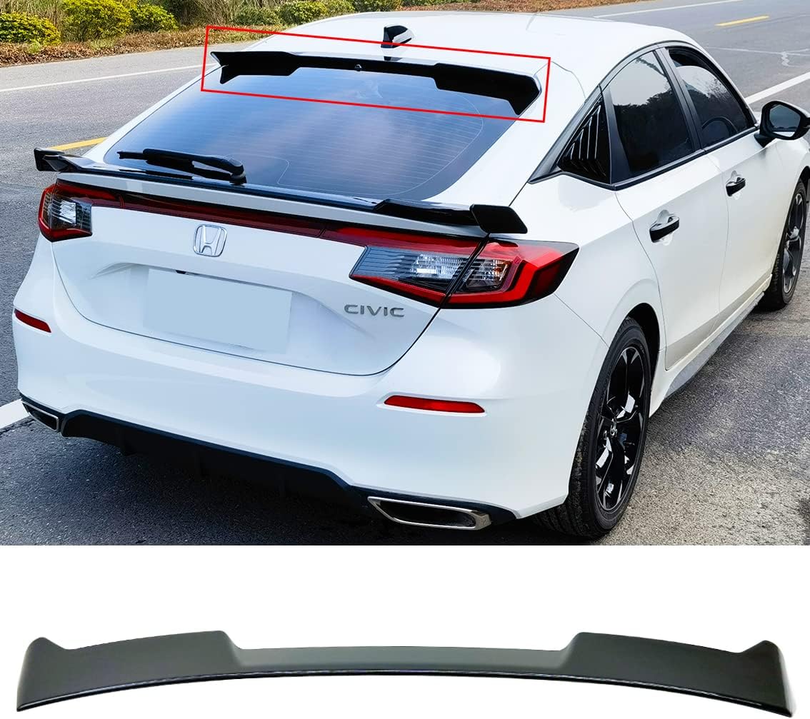 Amazon.com: FITS 2022-2024 Honda Civic Hatchback Glossy Black Rear ROOF ...