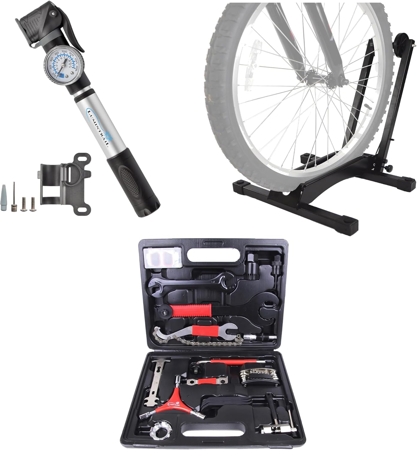 Amazon.com : Lumintrail Portable Mini Bike Pump, Indoor Compact Bike ...