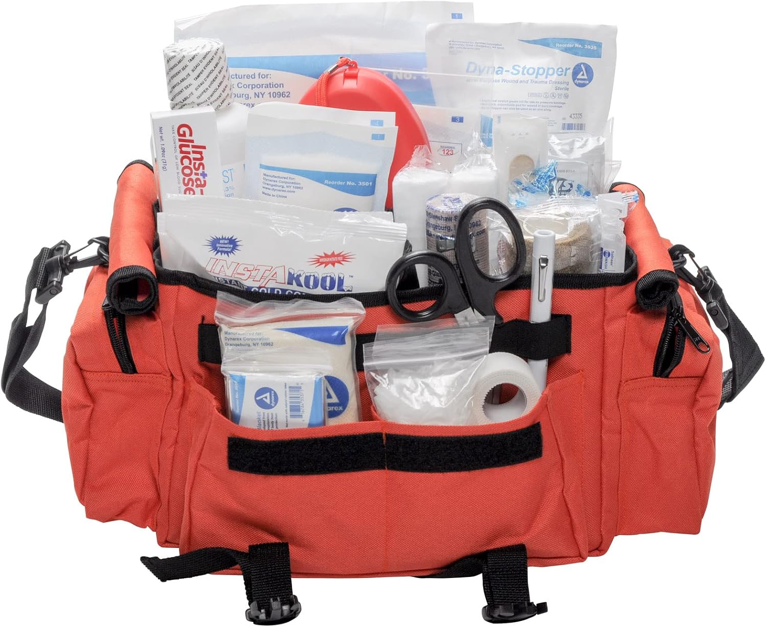 Amazon.com: MFASCO Deluxe Emergency Trauma Kit Bag - Contains Basic ...