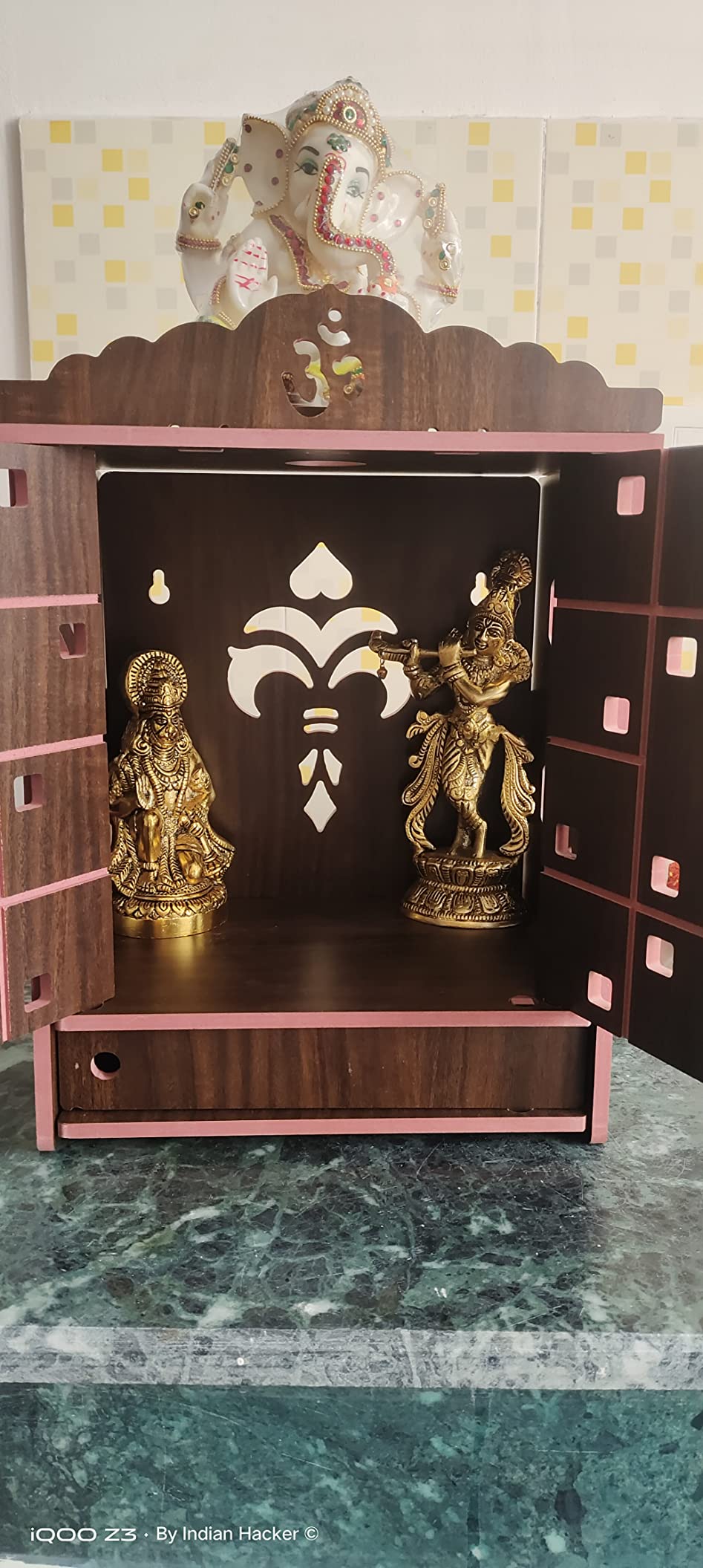AVAD Wooden Readymade Wall Hanging Puja Temple for Home God Stand for ...