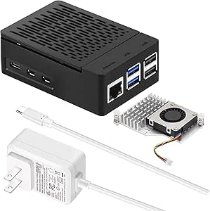 Amazon.com: [GaN 27W PD] Case for Raspberry Pi 5, iUniker Pi 5 Case with RUX Cooler for ...