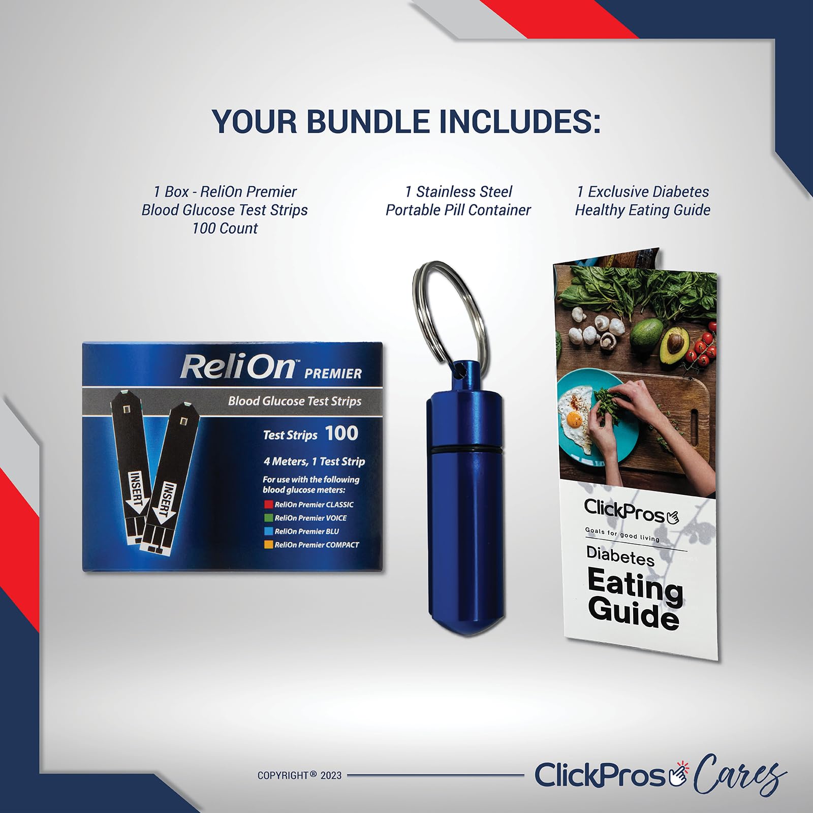Snapklik.com : ReliOn Reli On Premier Blood Glucose Test Strips Bundle ...