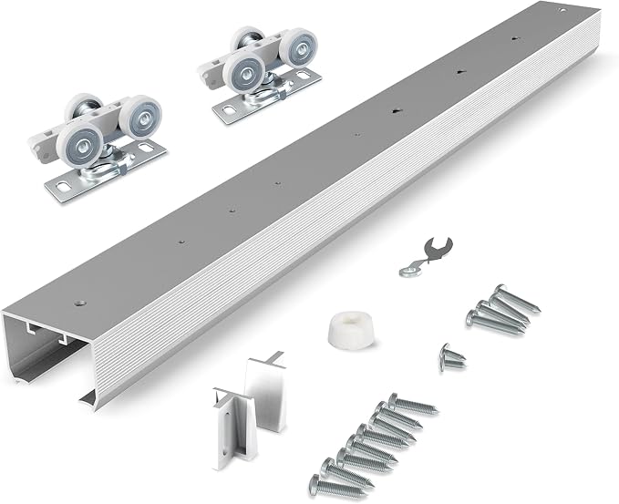 BARNSMITH 5FT Pocket Door Kit, Pocket Door Hardware 56.75", Durable ...