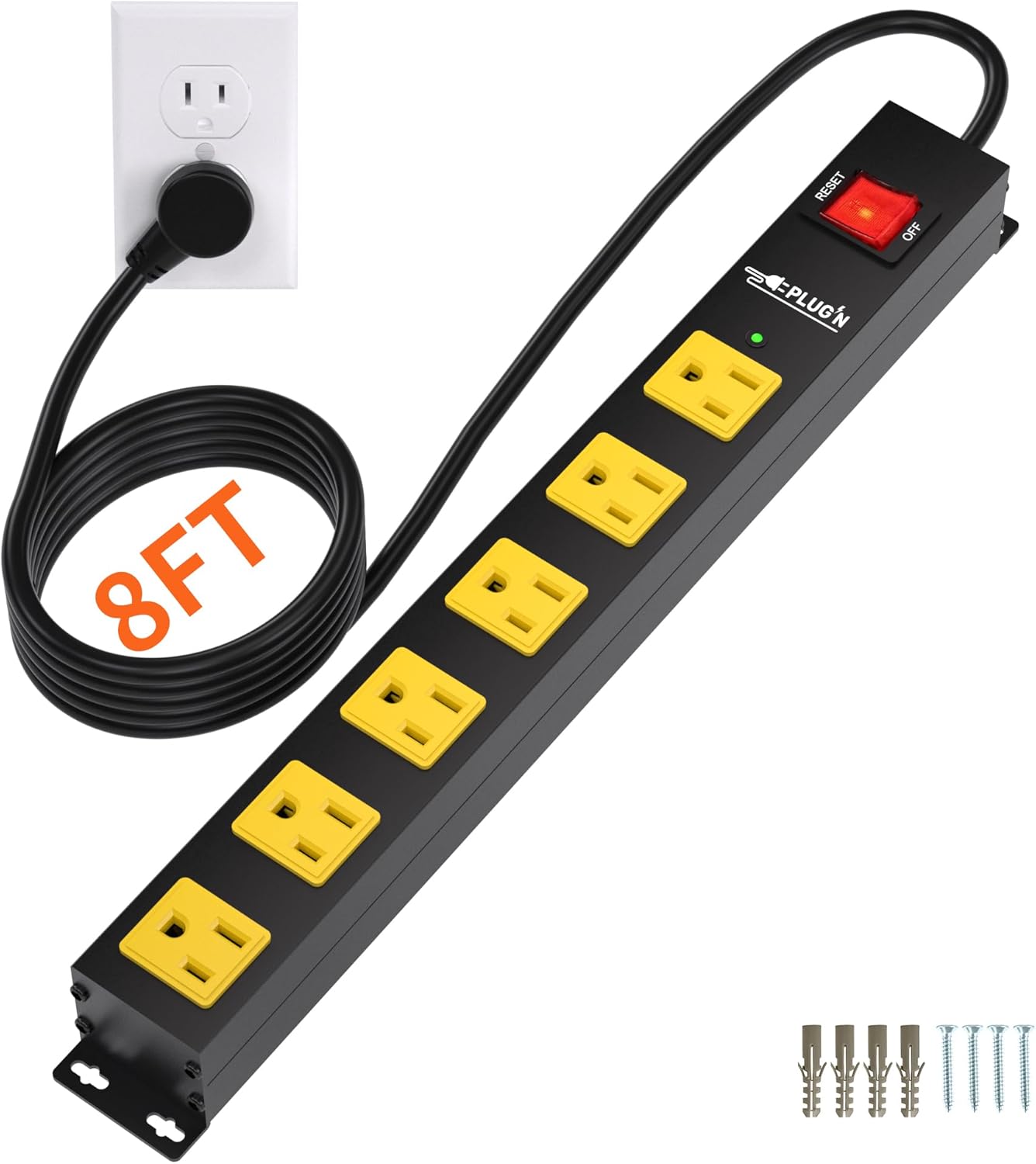 Amazon.com: Power Strip 2700J Surge Protector, Heavy Duty Power Strips ...