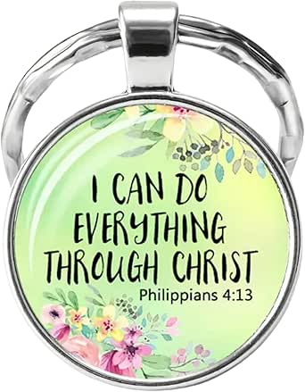 Christian Keychain Philippians Inspirational Keychains Motivational Key ...