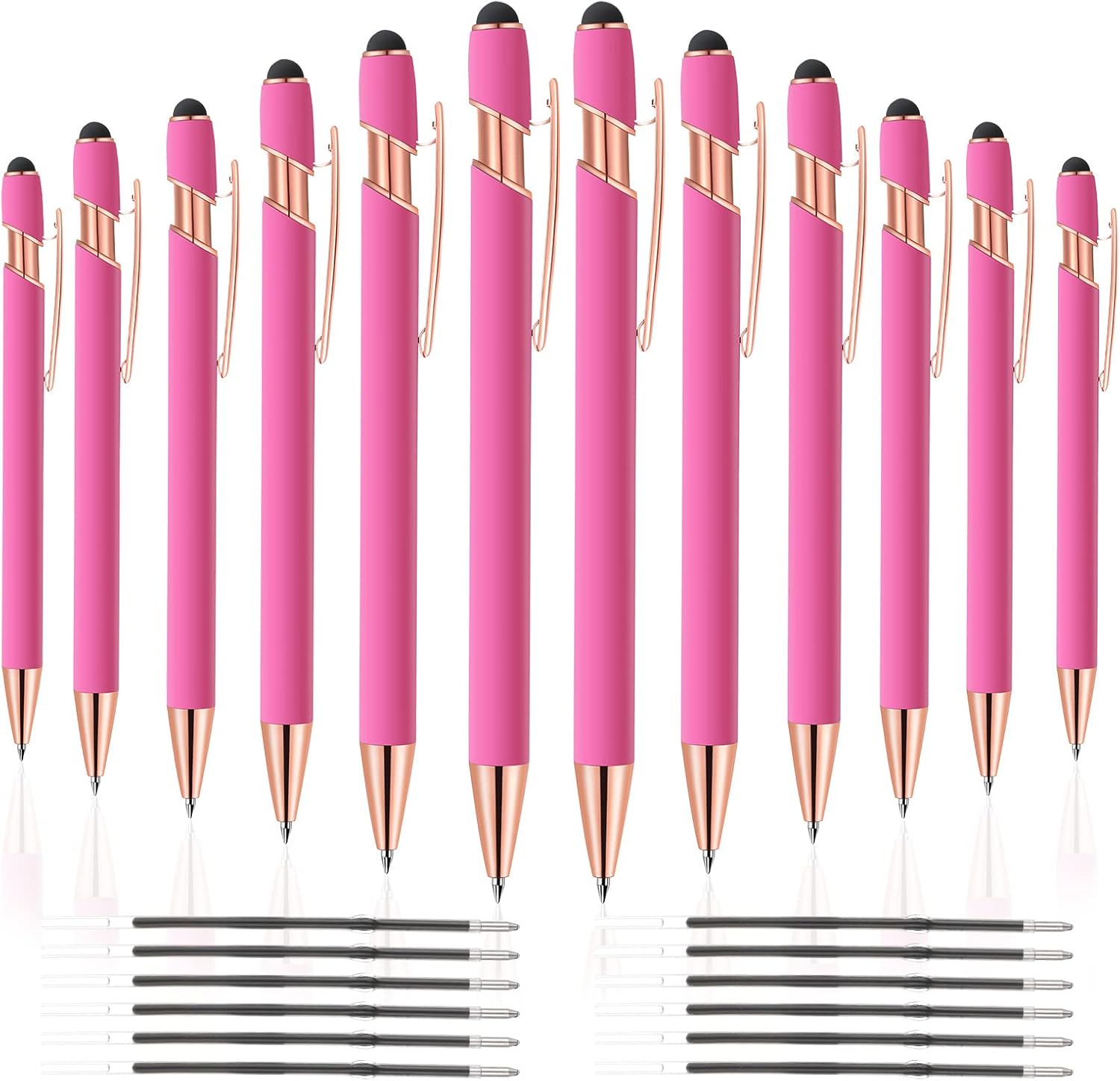 Amazon.com: 12 PCS 2 in 1 Stylus Ballpoint Pen with Stylus Tip, 1.0 mm ...