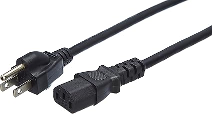 Amazon.com: Amazon Basics Computer Monitor TV Replacement Power Cord ...