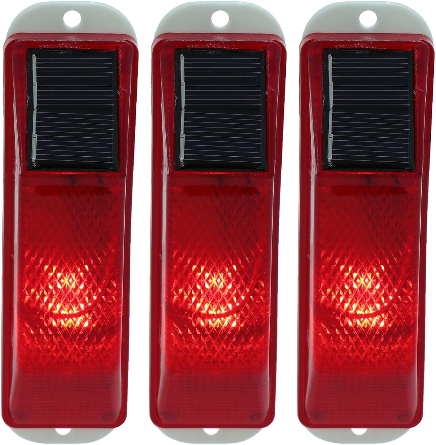 Amazon.com: HEALLILY 3pcs Solar Warning Light Solar Strobe Warning Lamp ...