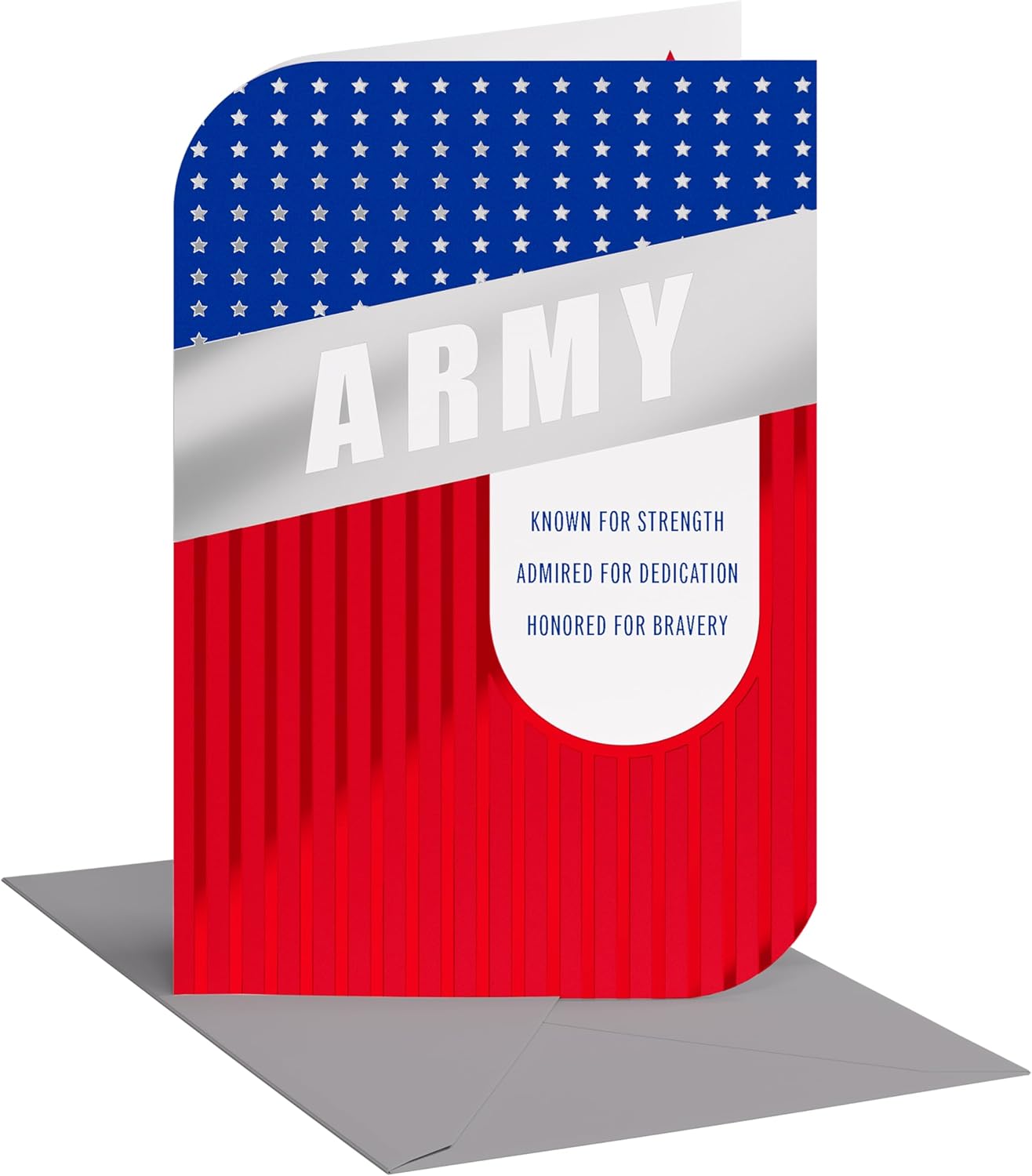 Amazon.com: American Greetings Patriotic Thank You Card for Army ...