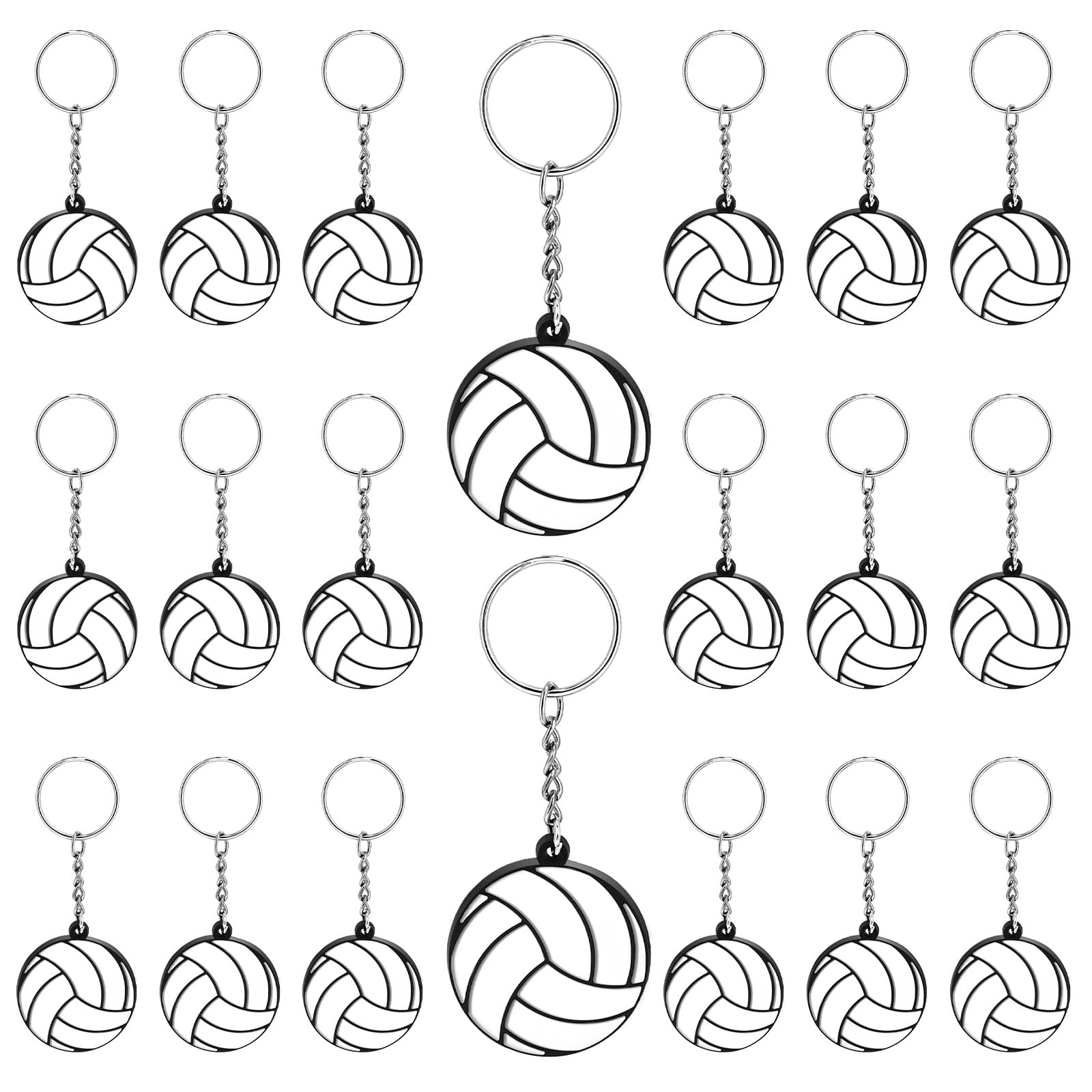 Amazon.com: Xthrotsenk 20 Pack Volleyball Keychains Sports Ball ...