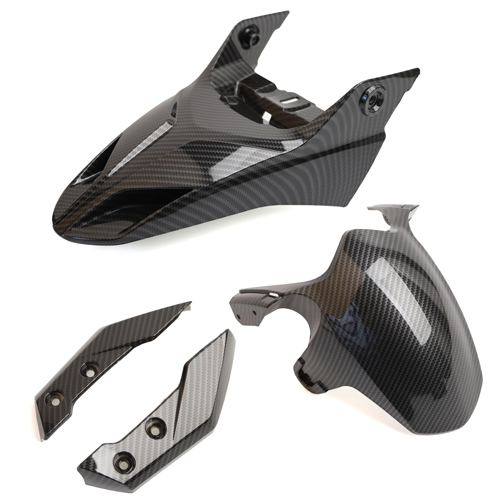 Amazon.com: Mokuo Motorcycle Carbon Fiber Front Mudguard Kit Fit for ...
